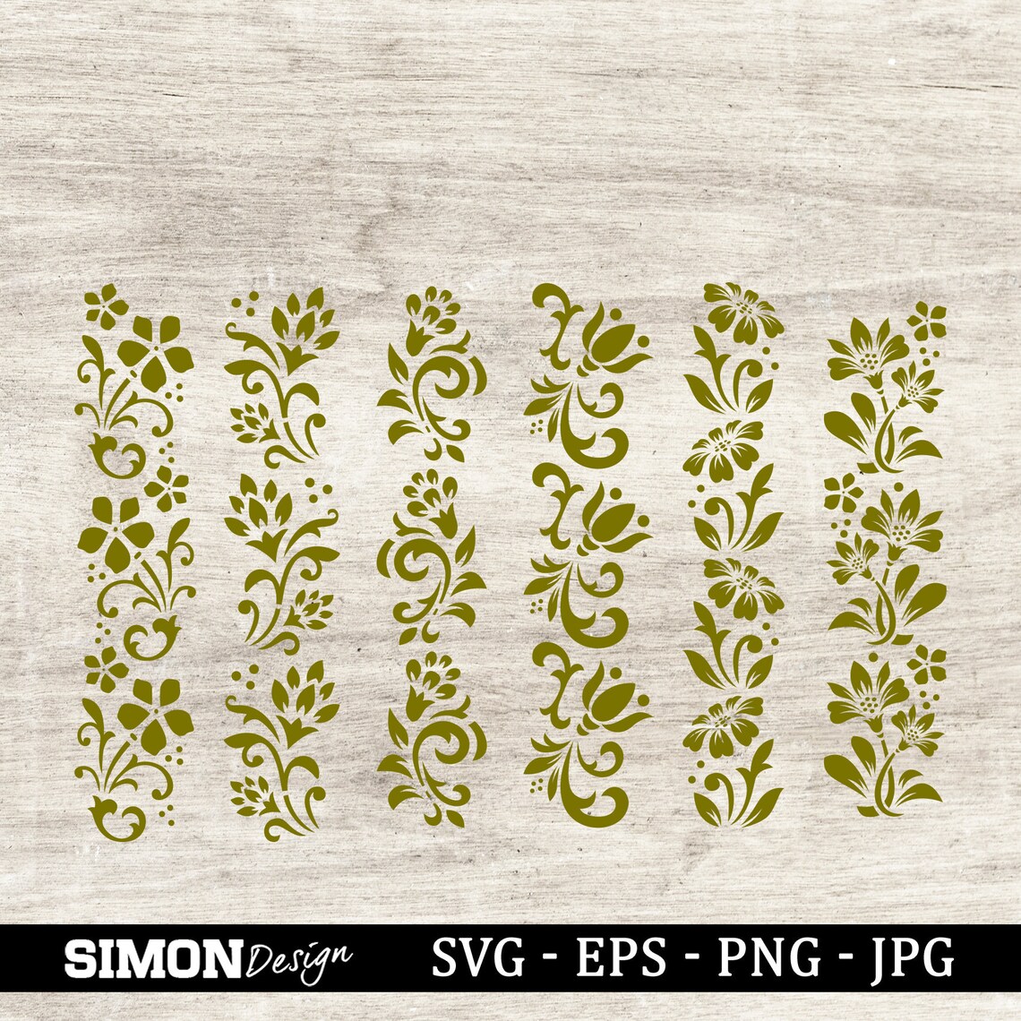Floral Svg Vector Floral Filigree Pattern Silhouette Cut | Etsy