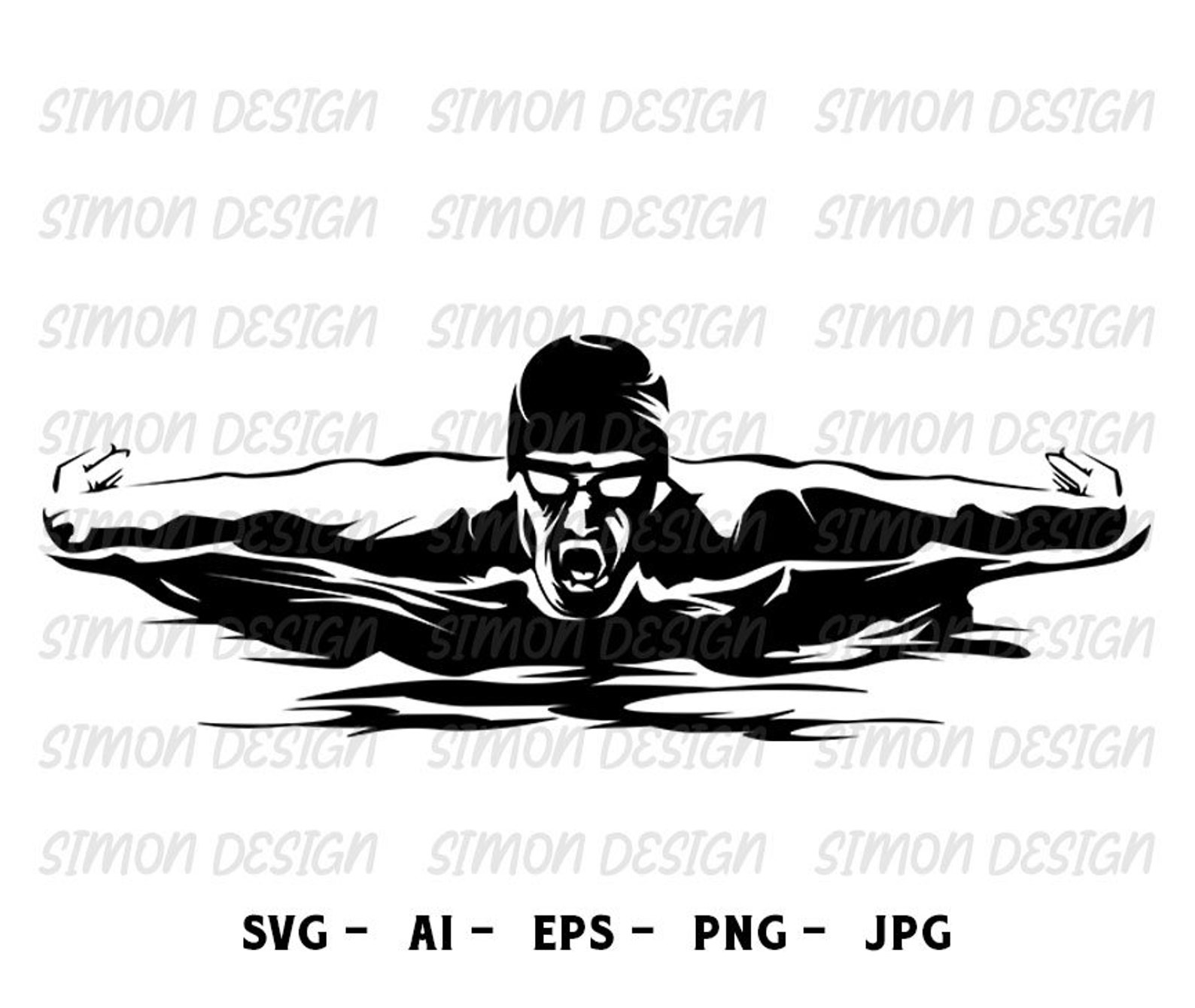 Swimmer Svg, Swimming Svg, Diver Svg, Athlete Svg, Swimming Race, Cut ...