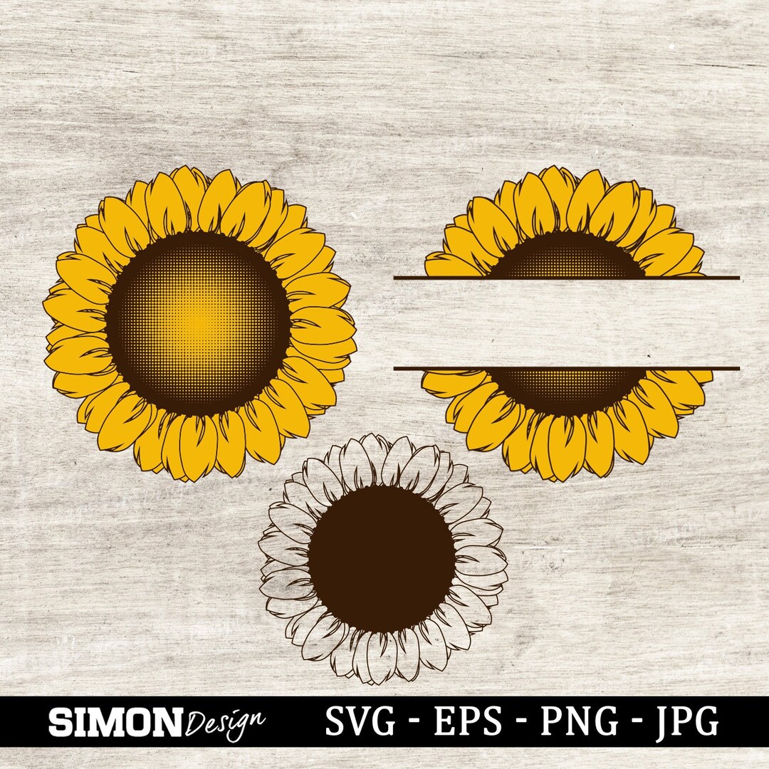 Sunflower SVG, Floral SVG, Sunflower Clipart, Flower SVG, Sunflower ...