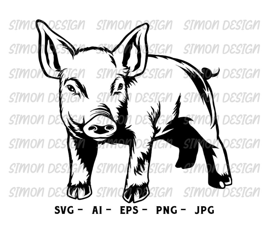 Pig SVG, Piglet Clipart, Farm Animal Vector (digital Files) - Etsy