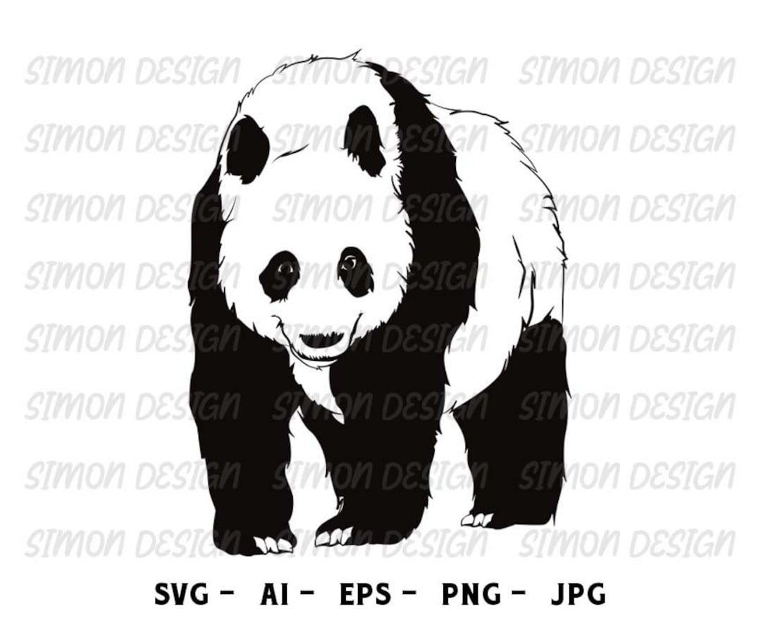 Panda Bear (svg, Png, Eps, Jpg) Vector Graphics - Etsy