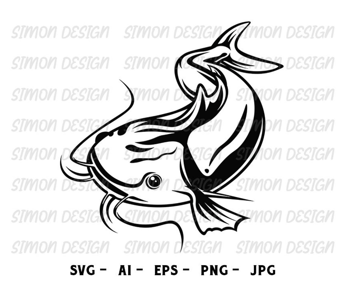 Catfish Clipart Catfish Svg Files Catfish Png Fishing Svg - Etsy