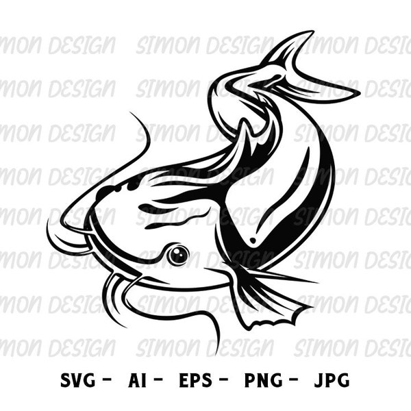 Catfish Svg - Etsy