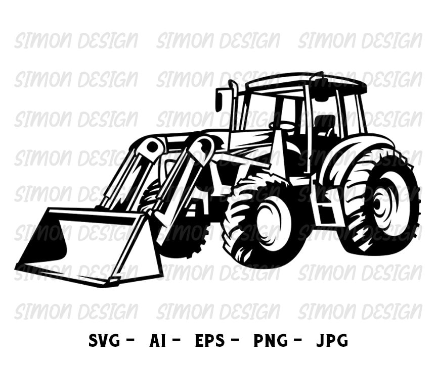 Case Backhoe Clipart