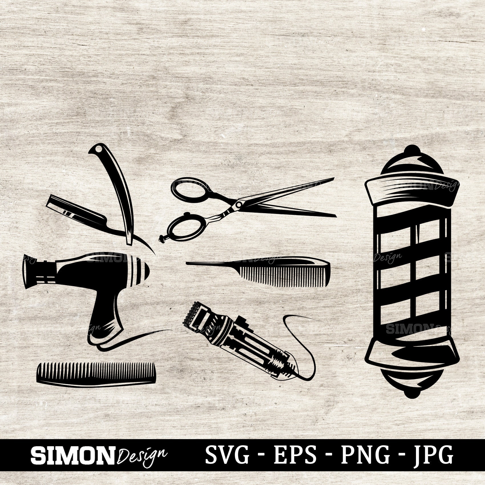 Barber Logo SVG Barber Svg Barber cut files Barber sign | Etsy