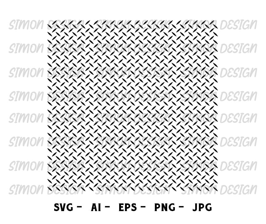 Metal Diamond Plate SVG | Seamless Pattern, Cricut, Silhouette (digital ...
