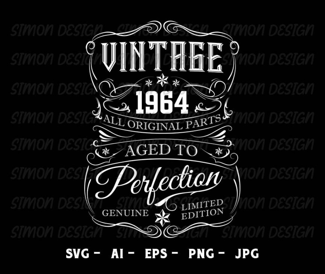 59th Birthday Svg, Vintage 1964 Svg, Digital Download Files Digital ...