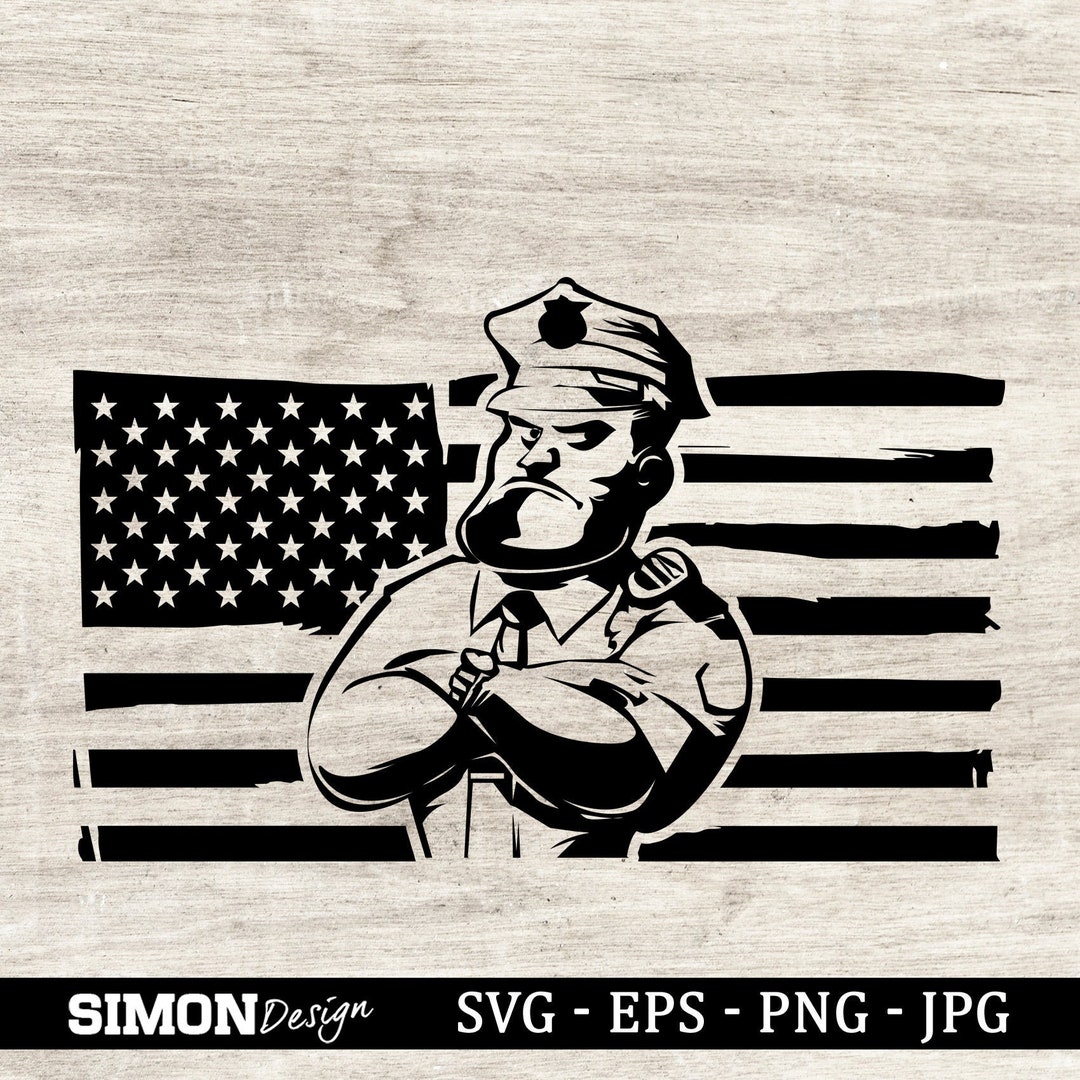 Policeman Svg, Police Svg, Police Officer Svg, Silhouette and Cricut ...