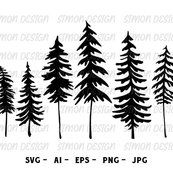 Pine Tree Svg - Etsy