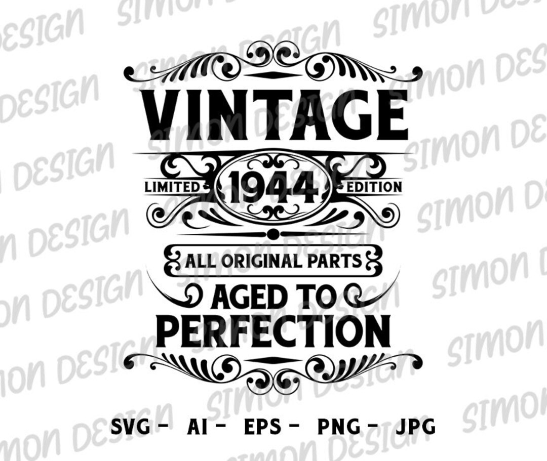 Vintage Svg | 1944 Svg | Birthday Svg | Birthday Gift | 79th Birthday ...