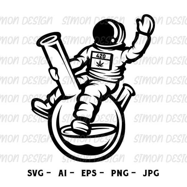 Weed Astronauta Svg - Etsy