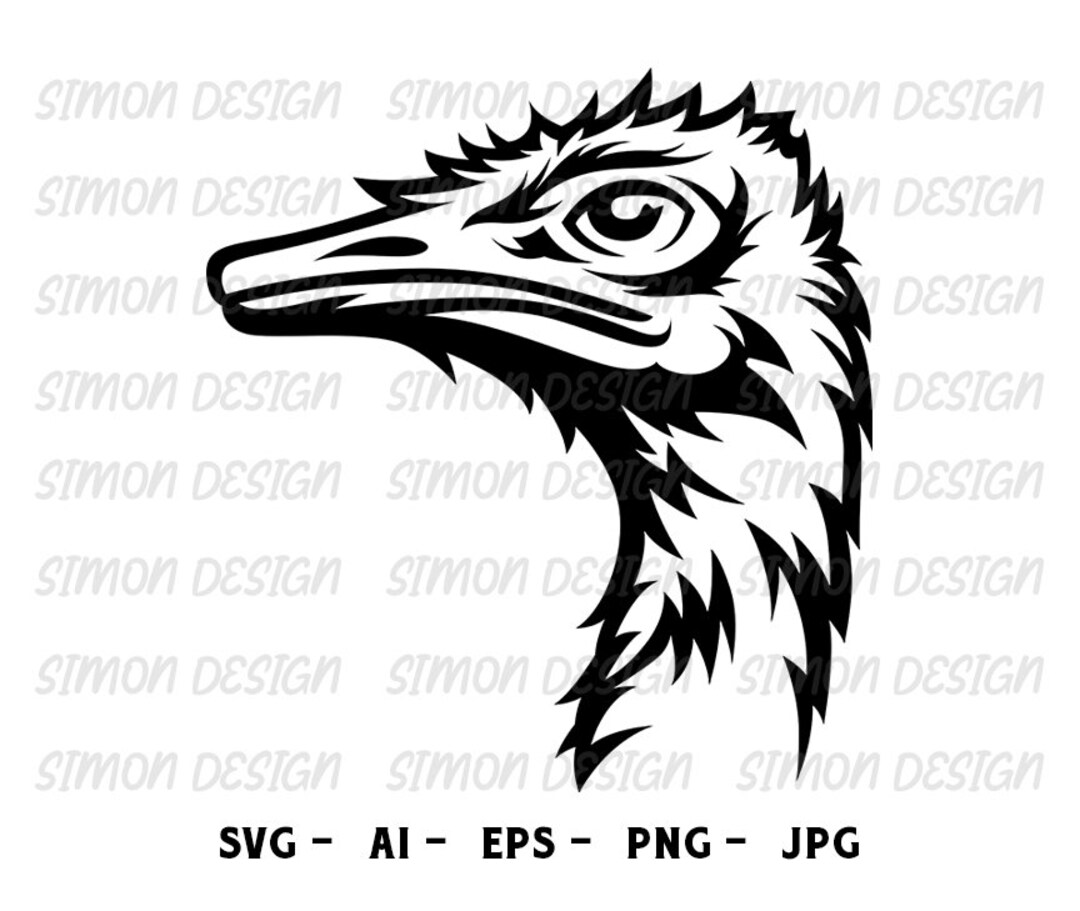 Ostrich Svg, Ostrich Peeking SVG, Ostrich Silhouette, Ostrich Clipart ...