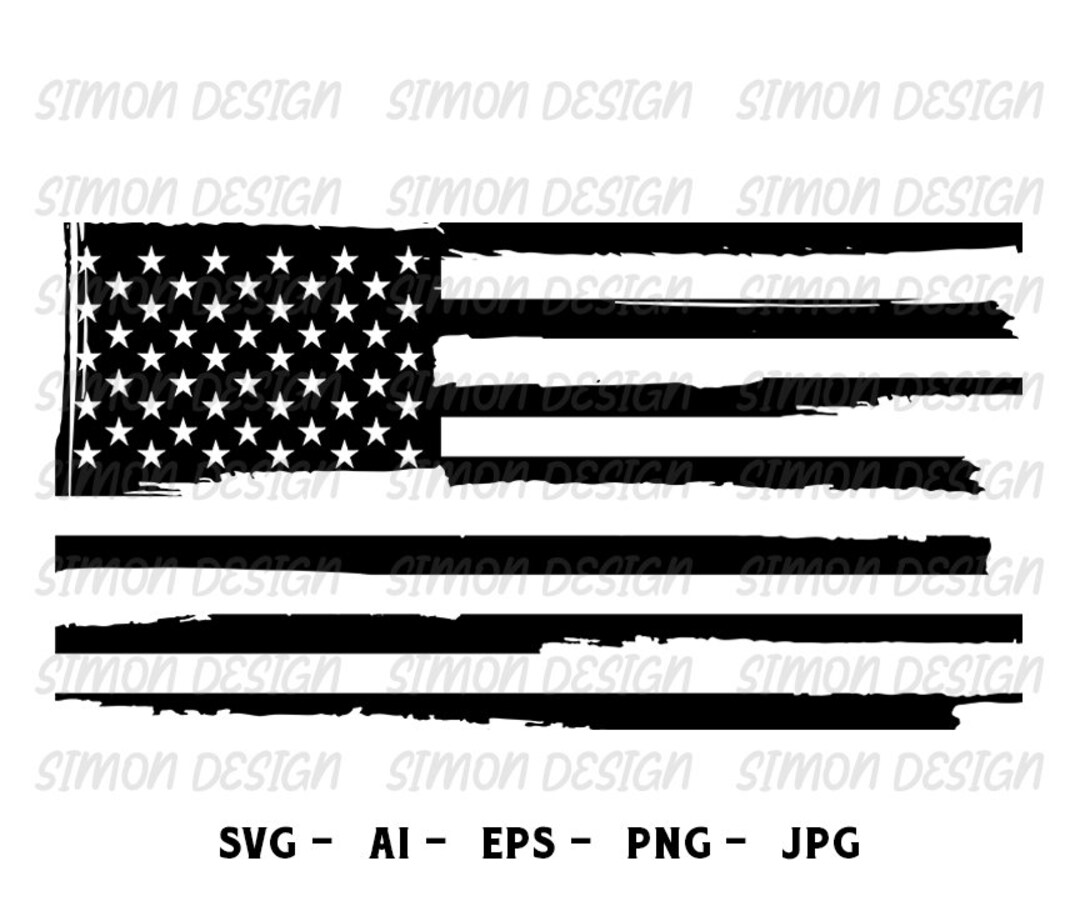 Distressed American Flag Svg, American Distressed Flag Svg, Usa Flag ...