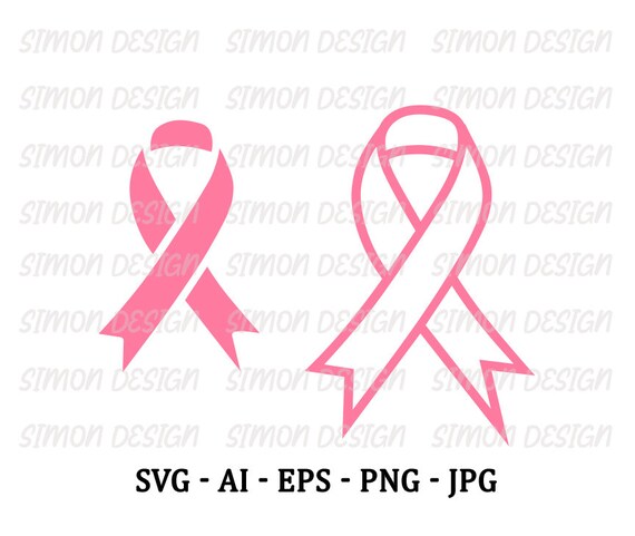 Pink Cancer Ribbon Svg Png Eps Dxf Pdf Jpg/breast Cancer | Etsy