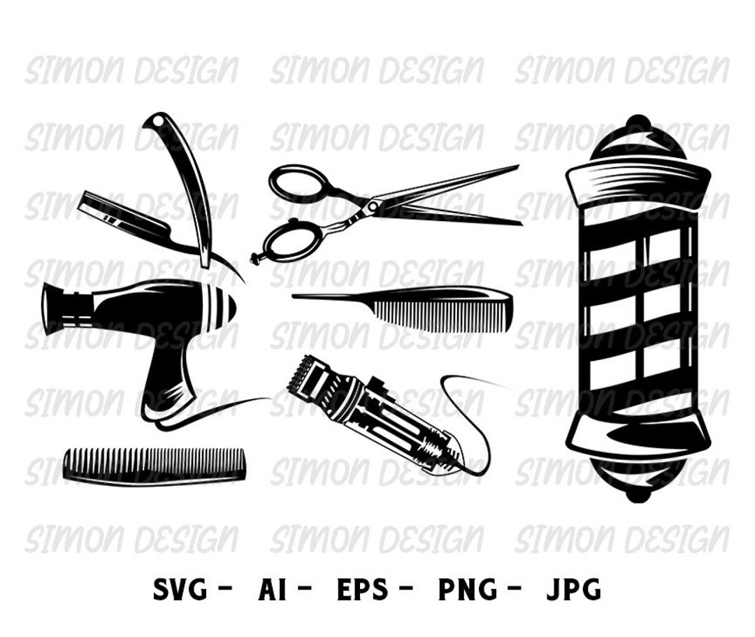 Barber Logo SVG, Barber Svg, Barber Cut Files, Barber Sign, Barber Shop ...