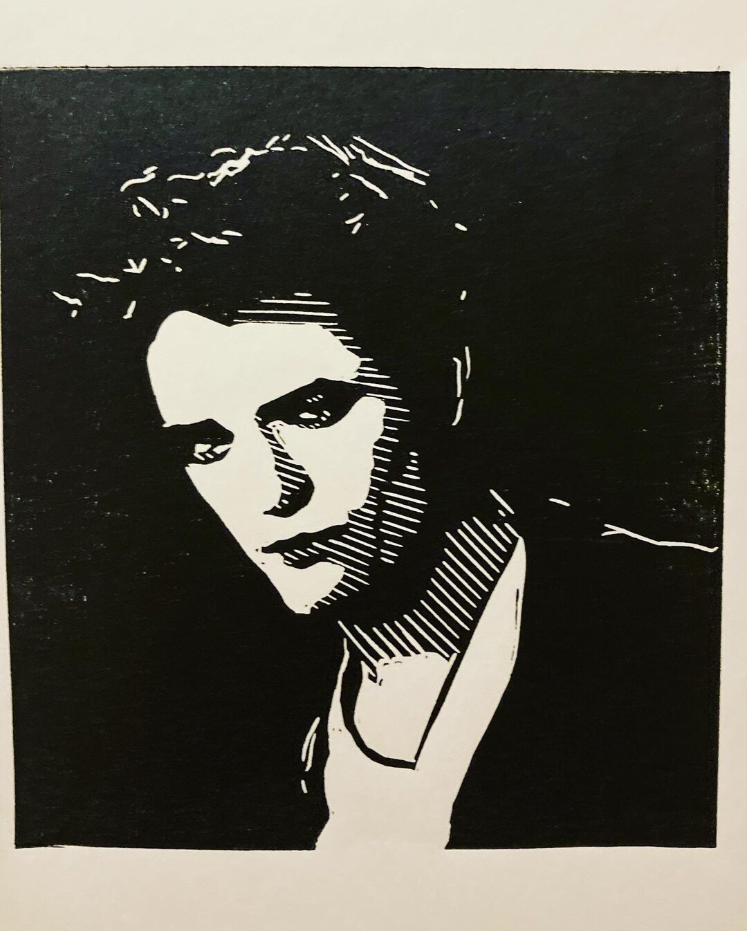 Edward Cullen: Hand Carved and Printed Portrait of Robert Pattinson, as ...