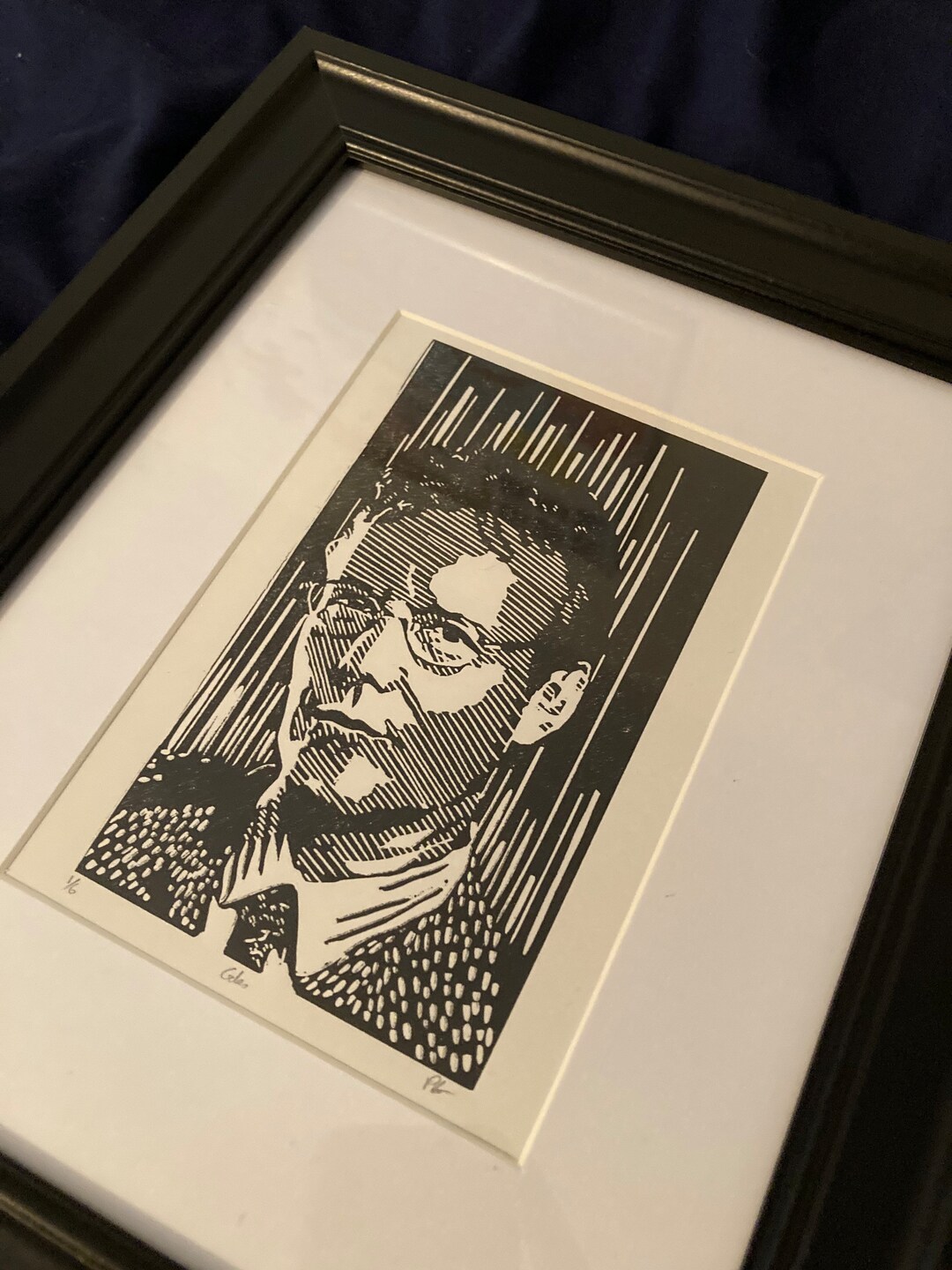 Rupert Giles: Hand Carved and Hand Printed Portrait of Buffy the ...