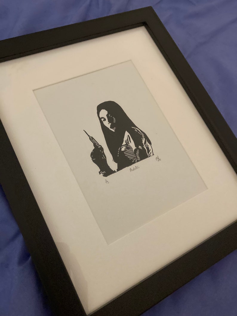 Eihi Shiina 'audition' Portrait: Hand-printed Art on A5 Kent Paper - Etsy