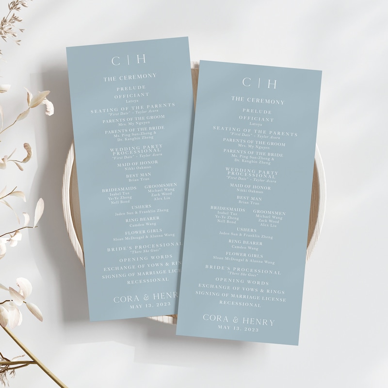 Wedding Program - Etsy