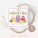 Monsters Halloween Favor Tags | Make Your Own Monster/treat Tags/favor ...