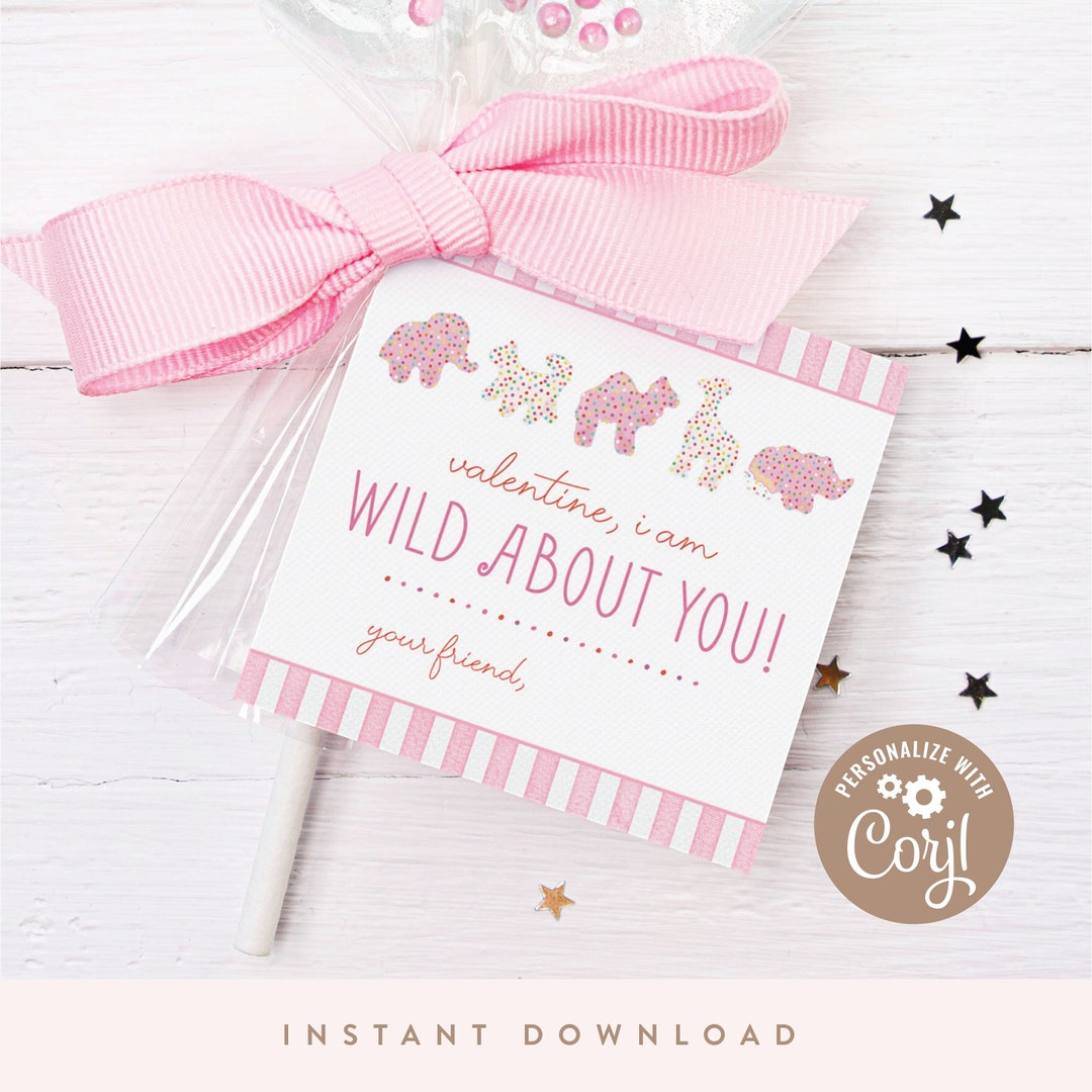 WILD About You Favor/treat Tags | Valentine Favor Tags | Instant ...