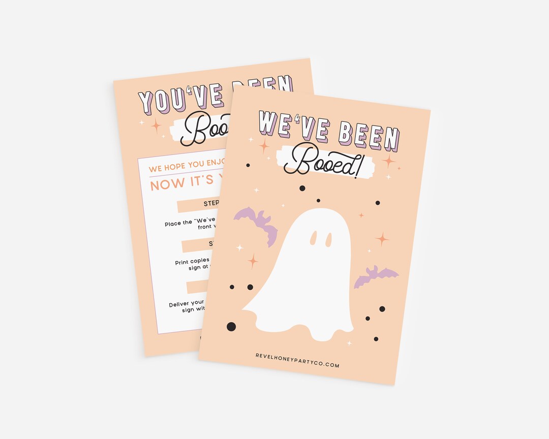 You've Been Booed Printable Sheets, Printable Halloween Sheets, Boo ...