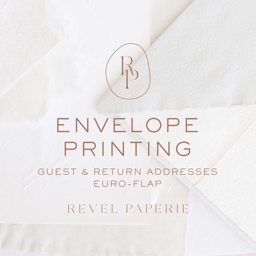 Envelope Printing | EURO FLAP (V-SHAPE) - Return and Guest Address ...