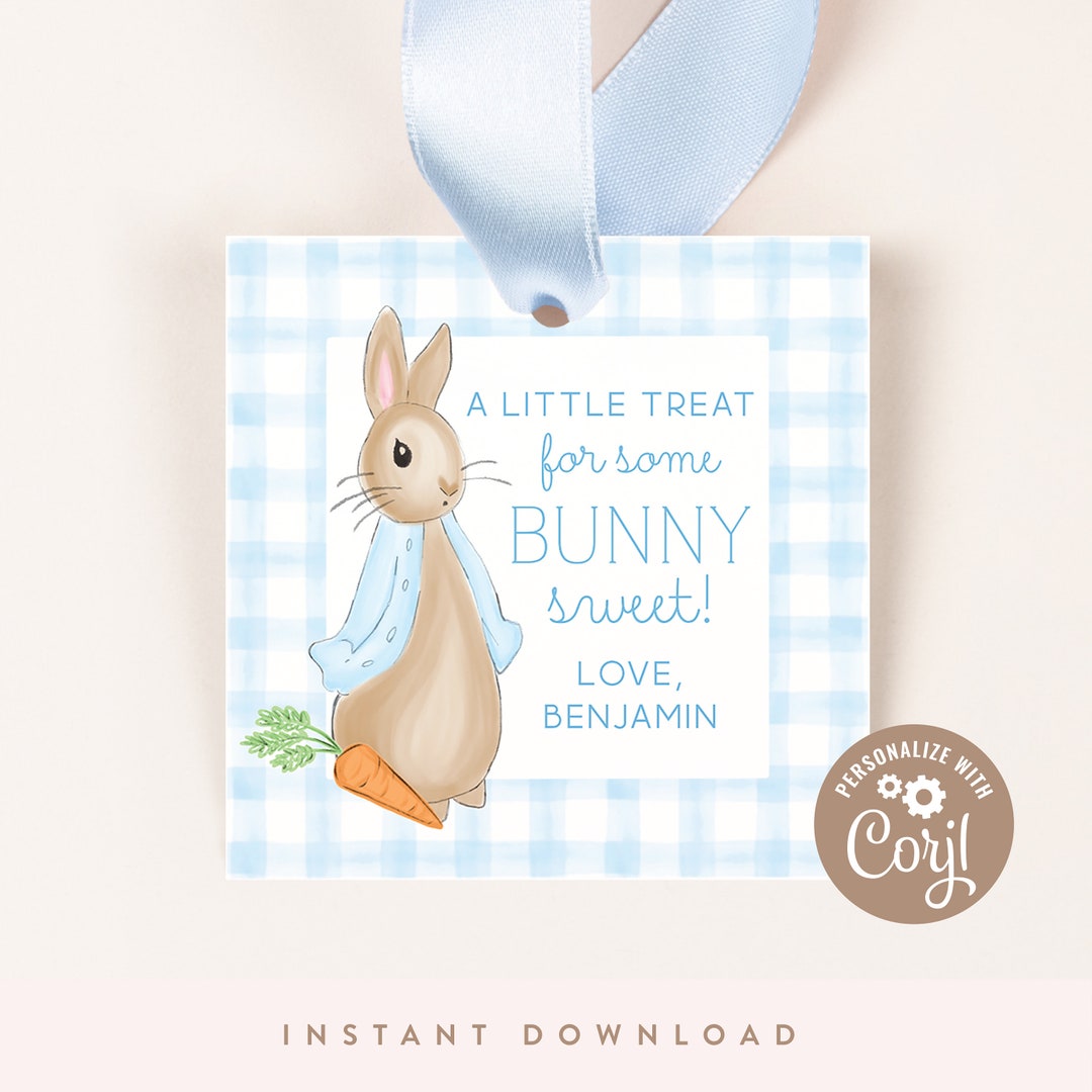 Easter Treat Tags | Peter Rabbit Favor Tags, Easter Favor Tags | Treat ...