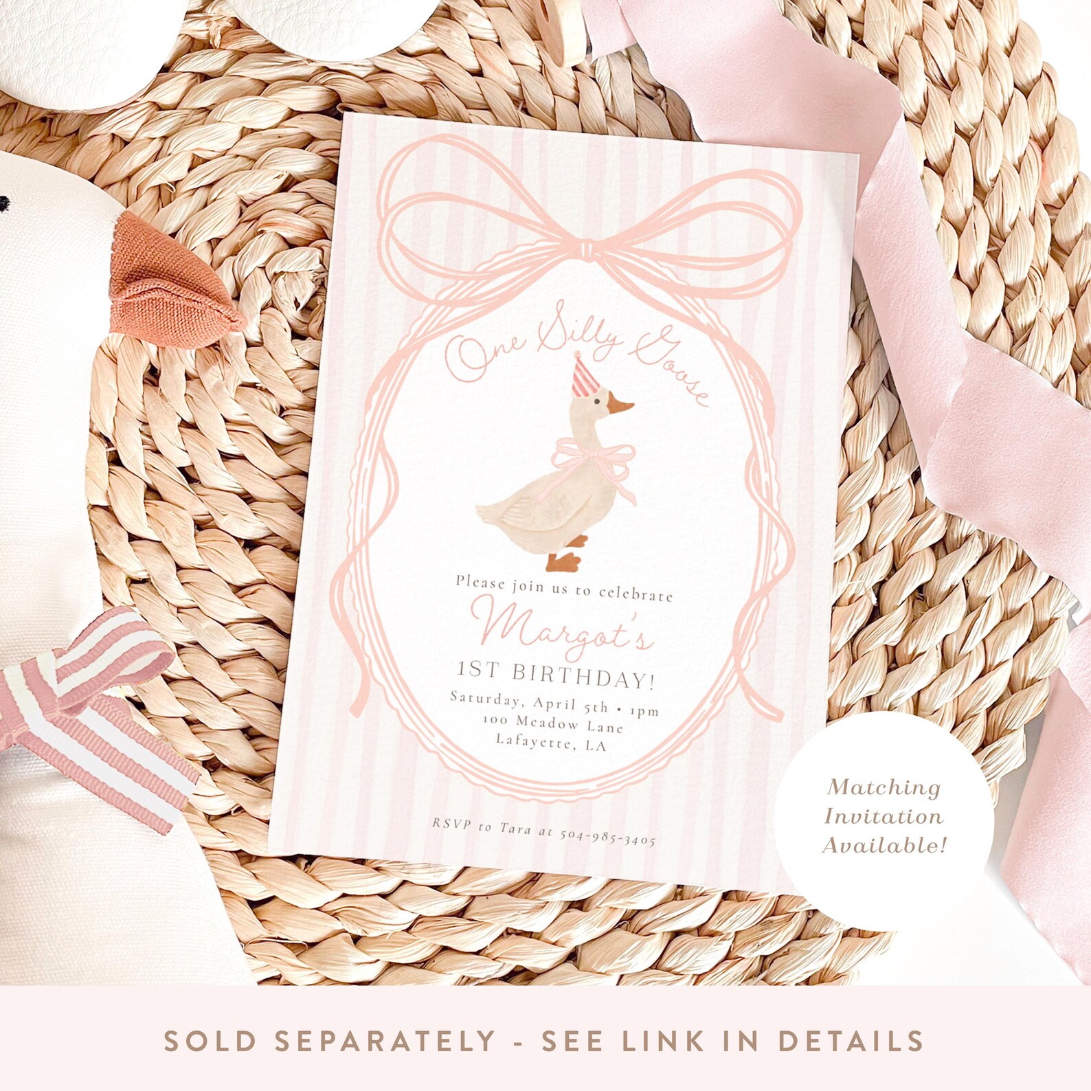 Silly Goose Pink Bow PNG Clipart | Silly Goose - Instant Download ...