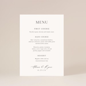PRINTED MENU CARDS A7 | Customized Printed Menu Cards 5x7 | Modern ...