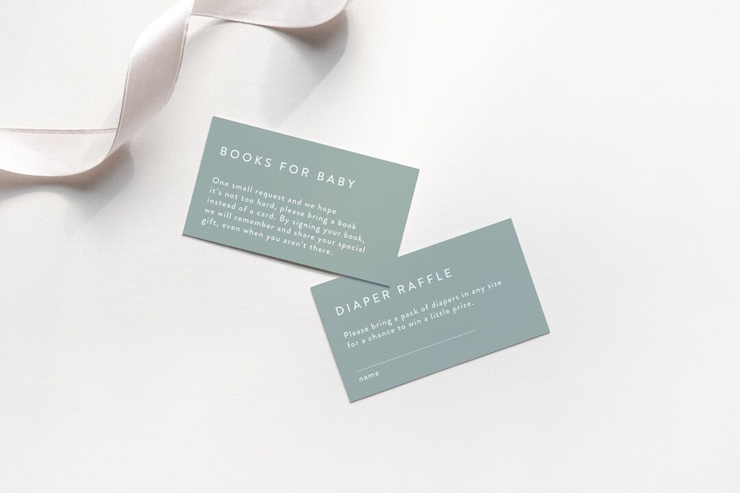 Insert Cards Modern Baby Shower Invitation Insert, Books for Baby ...