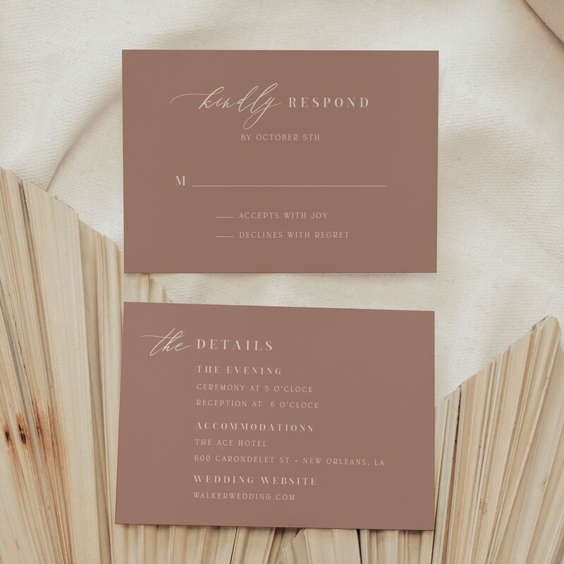 Accommodation Cards - Etsy