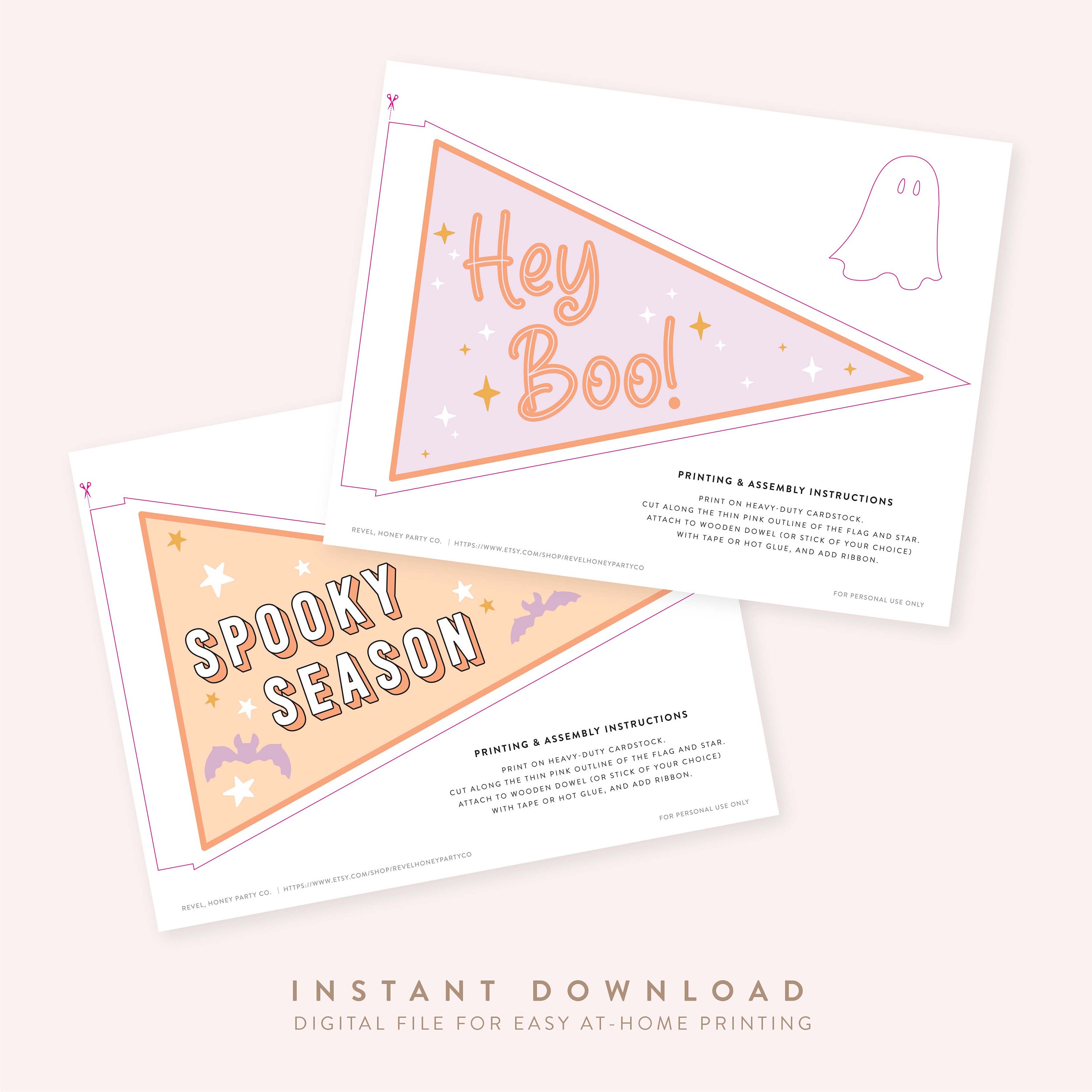 Halloween Pennant Flag Printables, Printable Halloween Pennant Flags ...