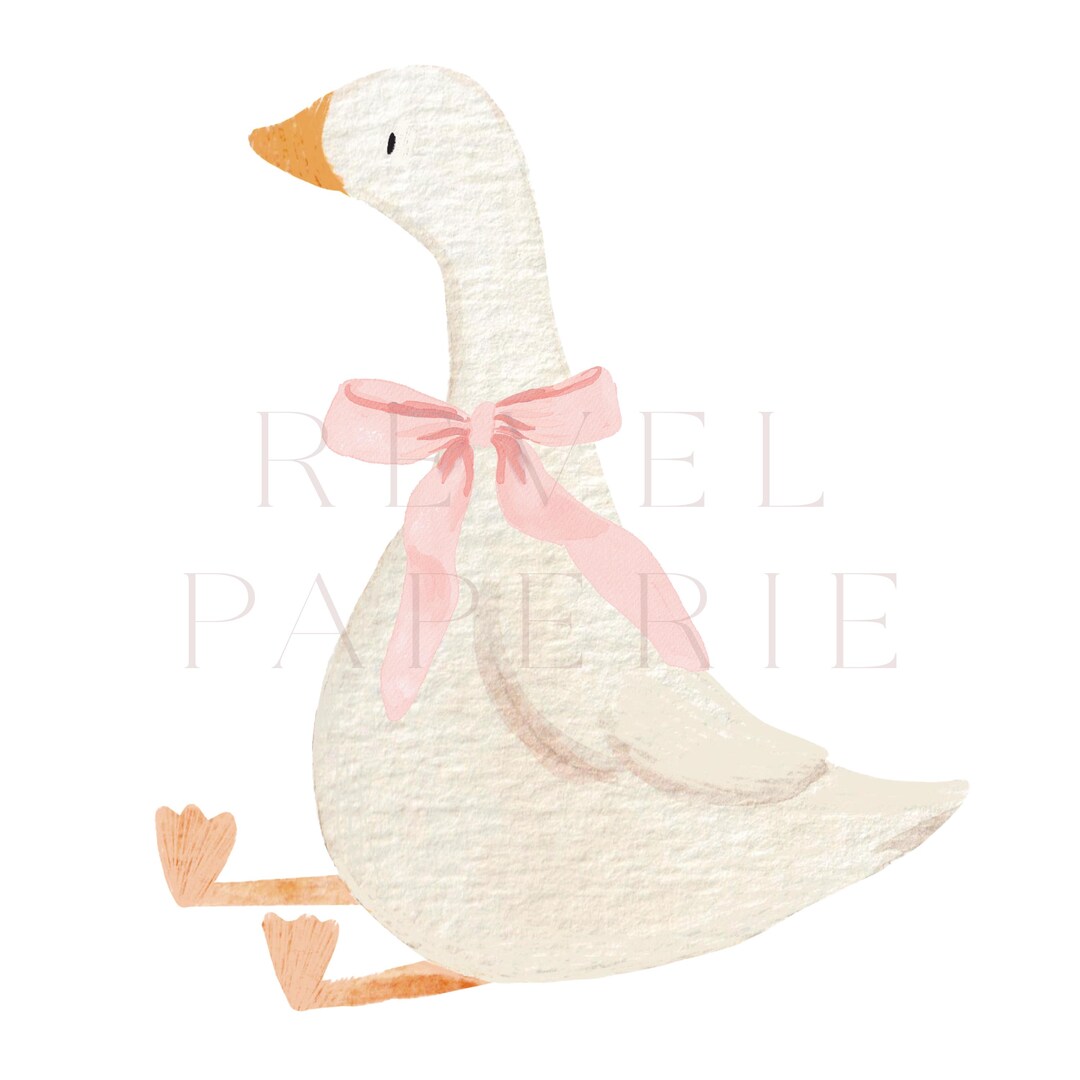 Silly Goose Pink Bow PNG Clipart | Silly Goose - Instant Download ...
