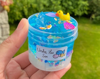 Blue Ocean Slime , Crystal Clear Slime 4/6oz - Toy -ukslime-gift - Etsy UK
