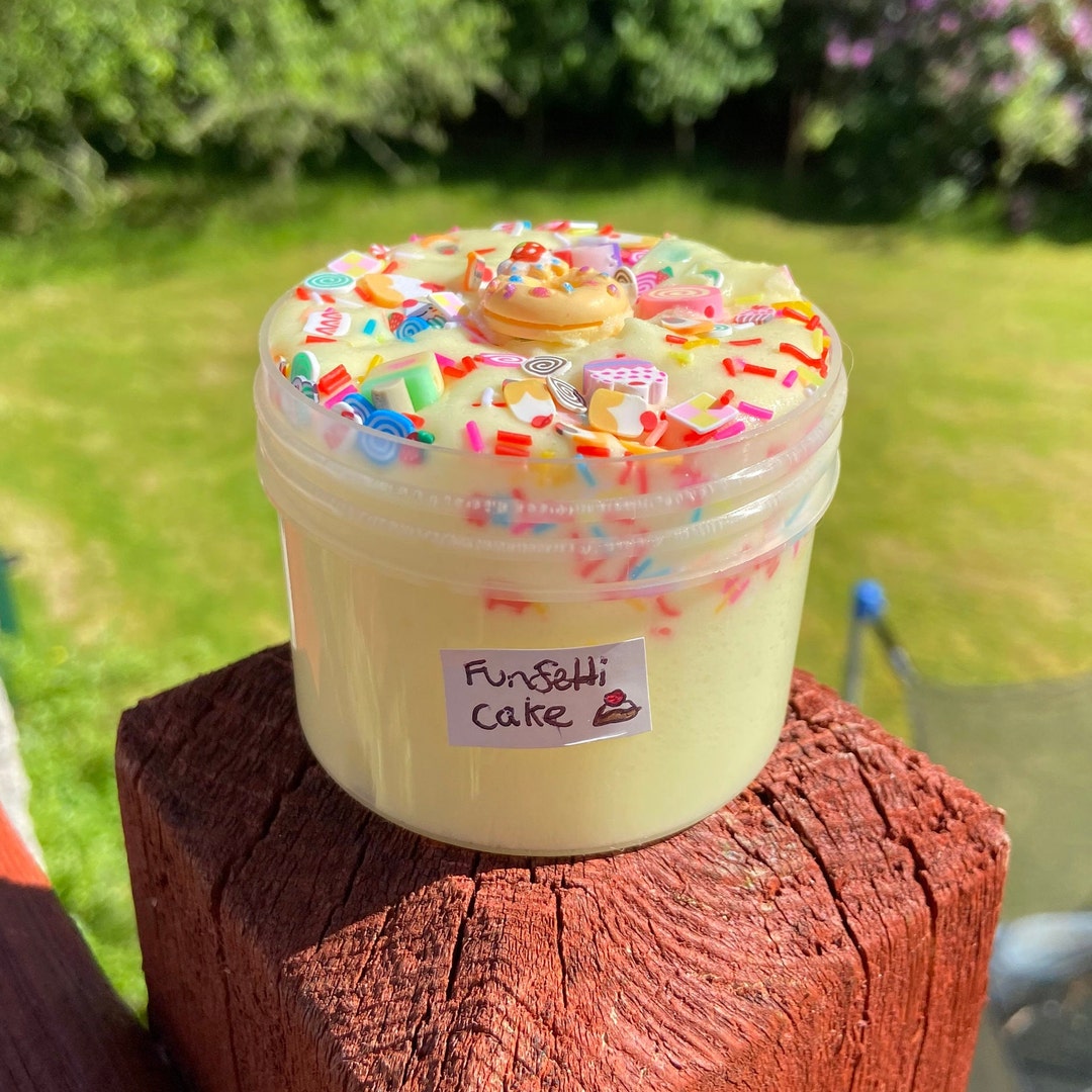 Funfetti Cake - Cloud Slime - Etsy UK