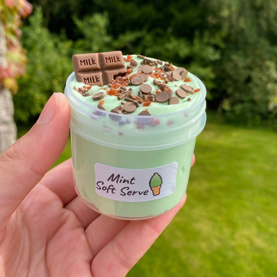 Mint Soft Serve Butter Slime - Etsy UK
