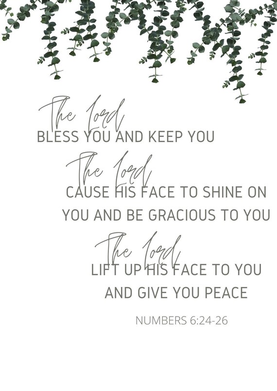 Numbers 6:24-26 Printable | Etsy