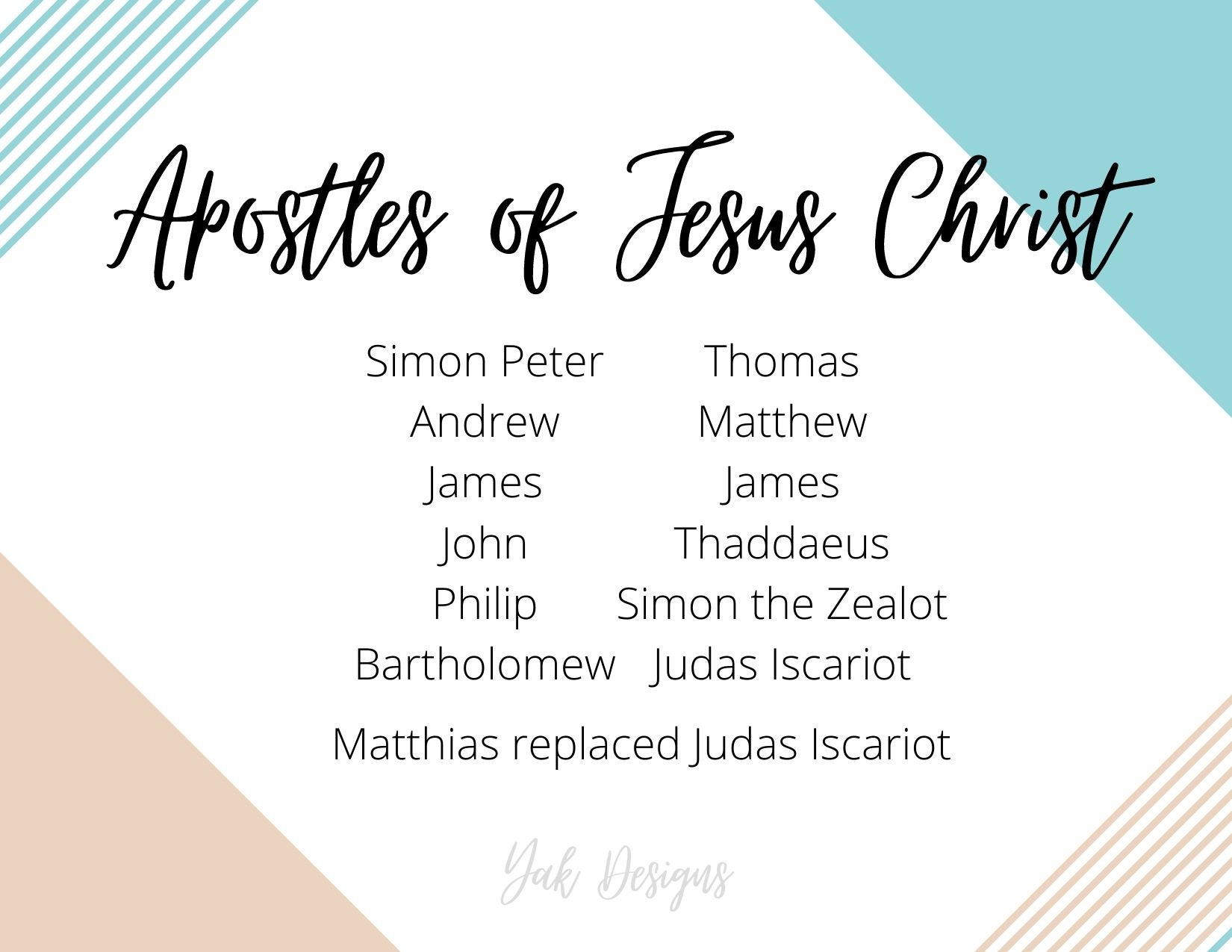 Printable Apostles of Jesus - Etsy
