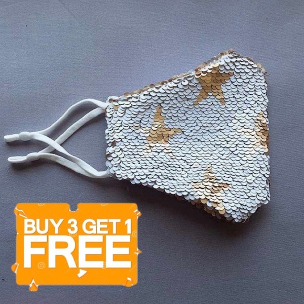Sequin Face Mask - Etsy