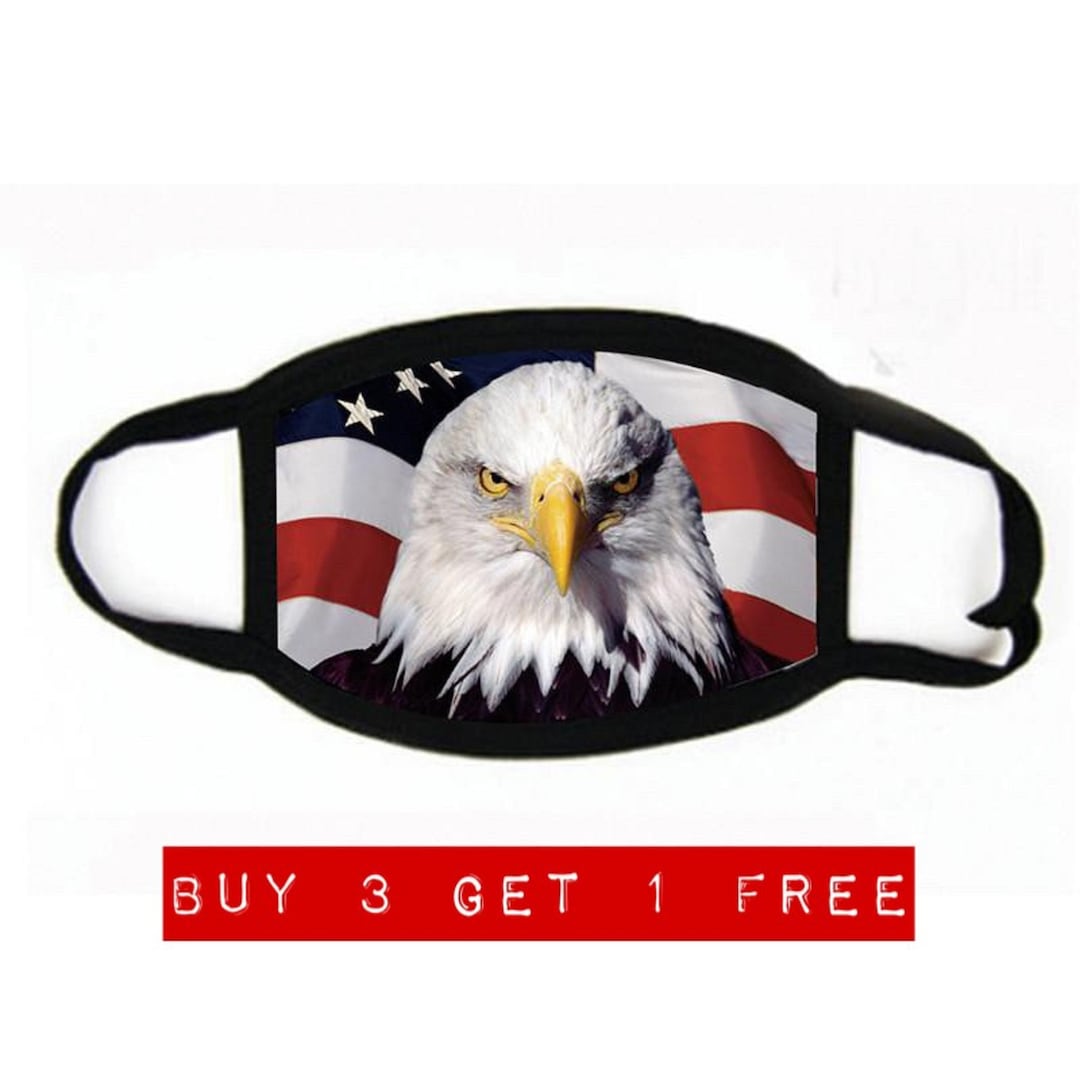 American Bald Eagle FACE MASK Reusable Washable Unisex Face Cover USA ...