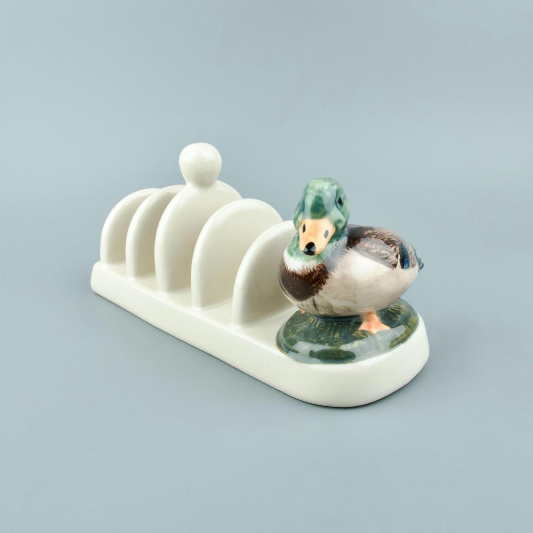 Quail Pottery Mallard Duck Toast Rack Ceramic Phone Tablet or iPad ...