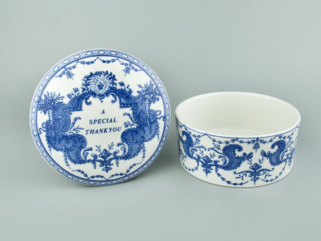 Spode Blue & White Floral Trinket Box: Special Friend Gift - Etsy