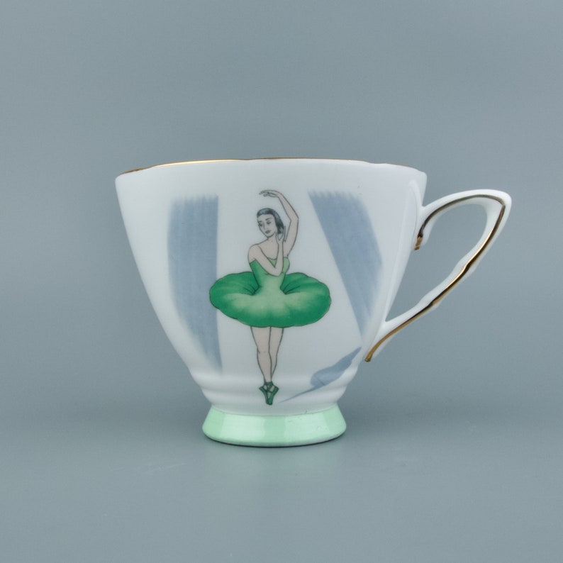 Royal Stafford Bone China Ballet Teacup Trio Retro 1960s Cup Saucer and ...