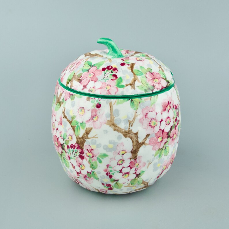 SHELLEY MAYTIME CHINTZ Preserve Jar Vintage Jam Jar With Lid Floral ...