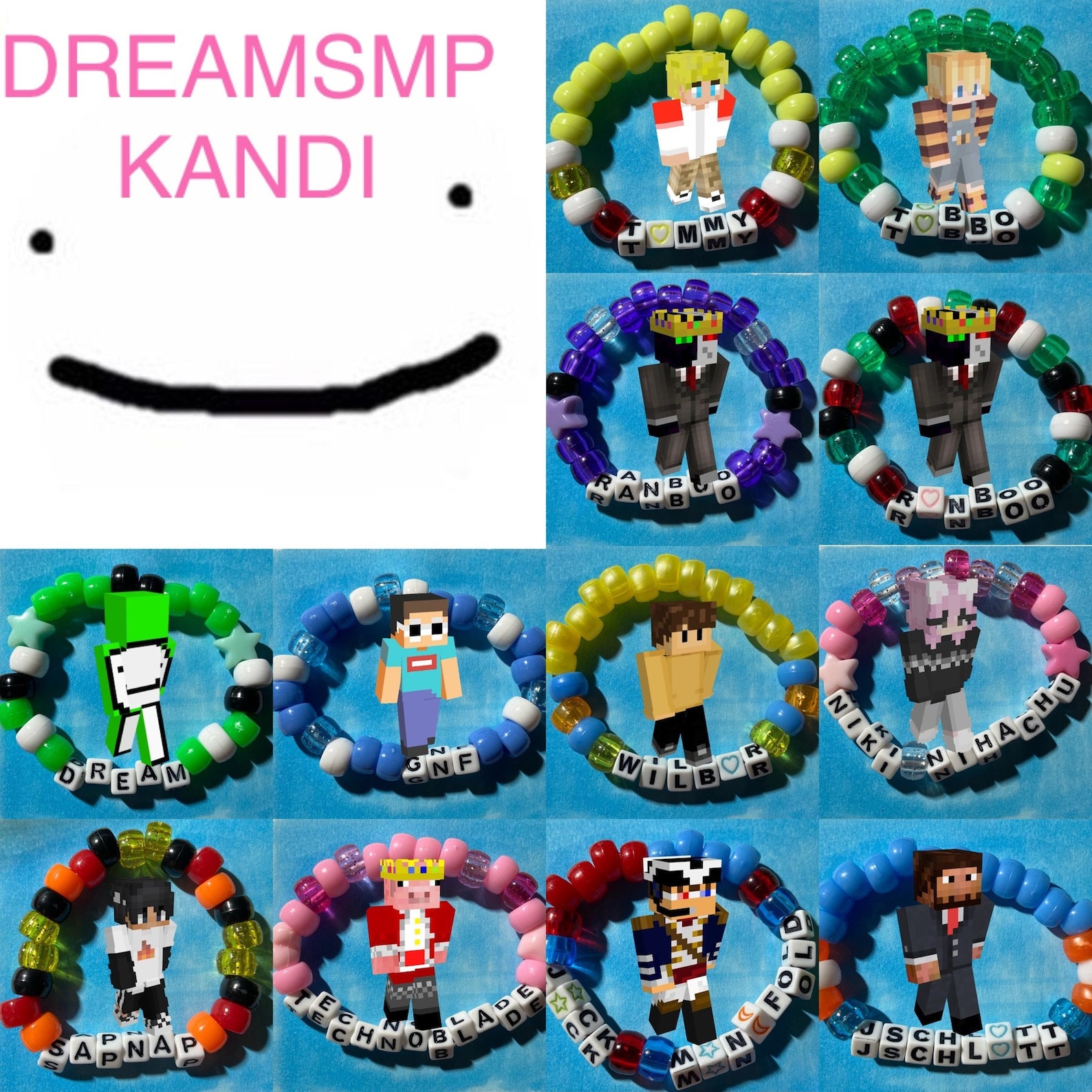 Dream SMP Kandi Singlets please Read Description - Etsy