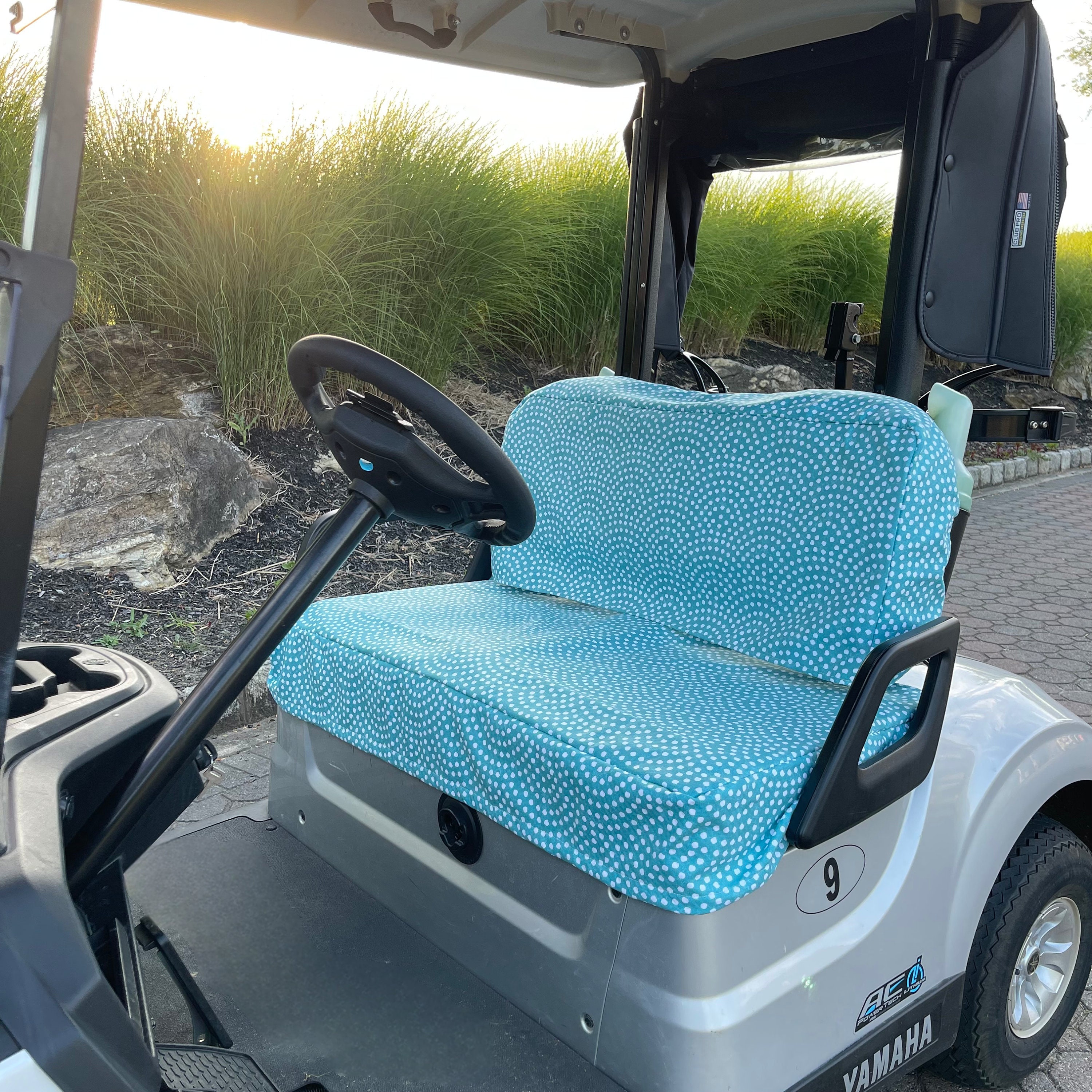 Waterproof Golf Cart Slip on Seat Back and Seat Bottom Separates for ...
