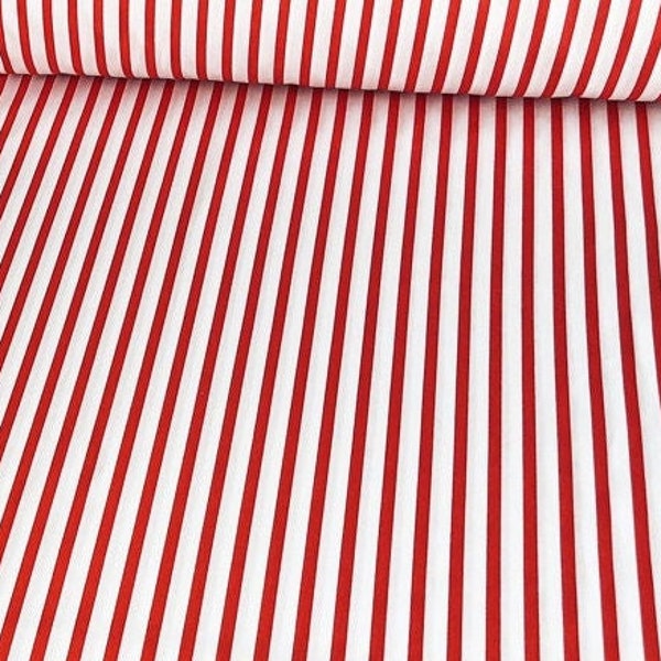 Red Striped Fabric - Etsy
