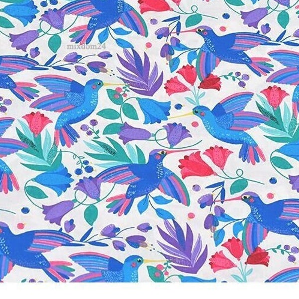 Hummingbird Print Fabric - Etsy