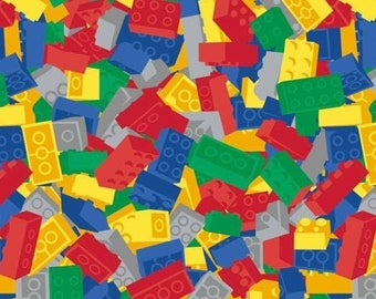 Toy Bricks Fabric Building Brick Scatter by Designedbygeeks Kids ...